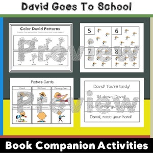 David Goes to School: Back to School Book Companion Activities ...