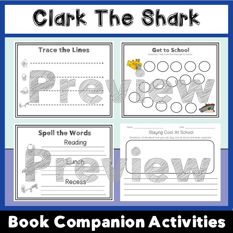 Clark the Shark: Back to School Book Companion Comprehension Activities ...