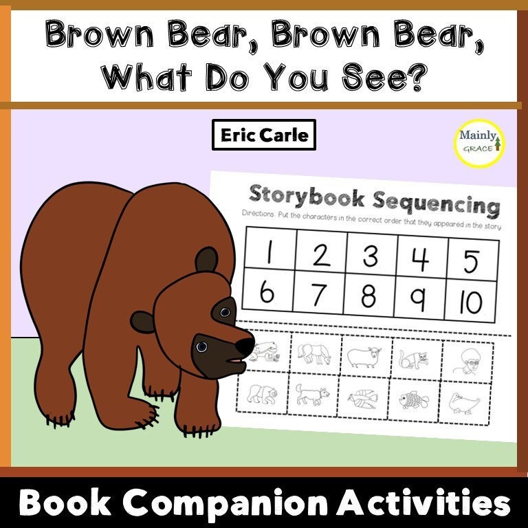 Brown Bear What Do You See? Book Companion Activities Elementary ...