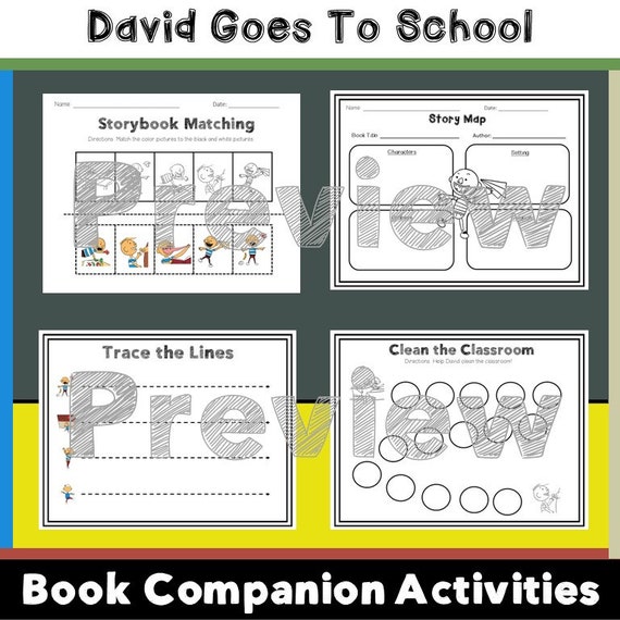 David Va A La Escuela Hojas De Trabajo