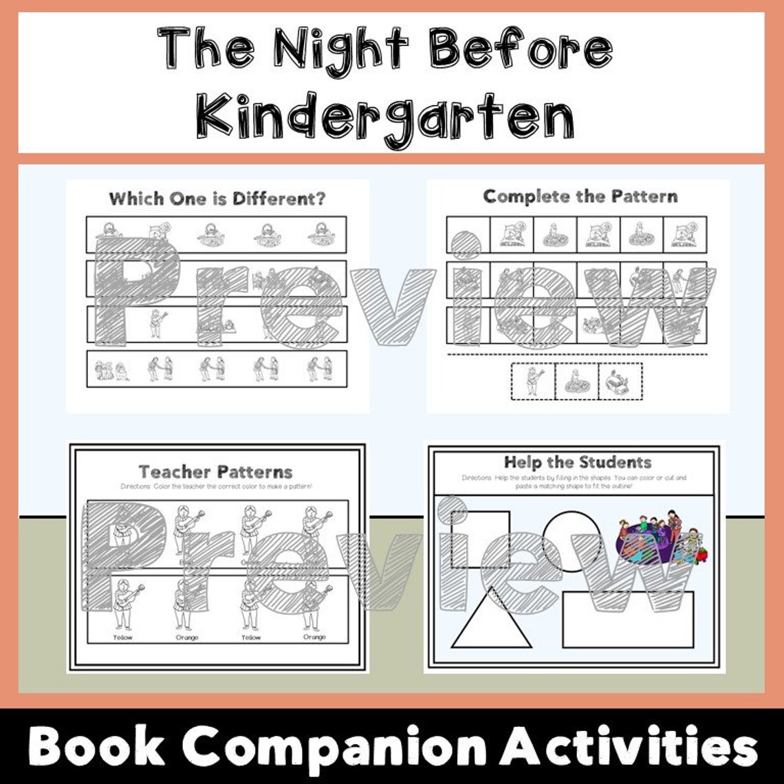 The Night Before Kindergarten: Back to School Book Companion Retell ...