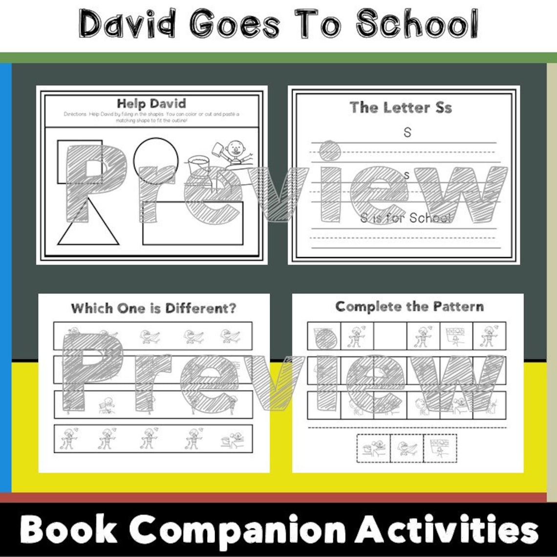 David Goes to School: Back to School Book Companion Activities ...