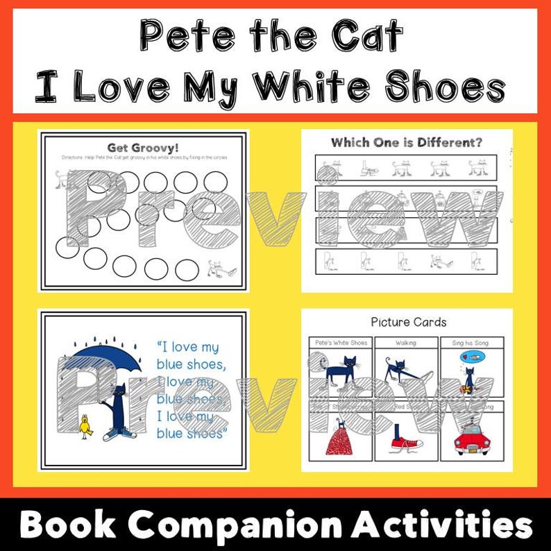 Pete the Cat I Love My White Shoes Book Companion I Reading Activities ...