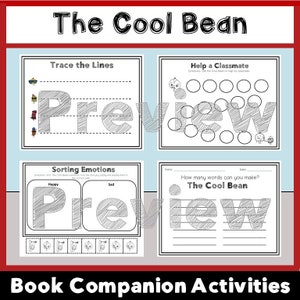 The Cool Bean: Back to School Book Companion Activities L Reading ...