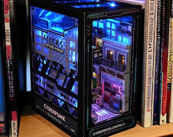 Cyberpunk Book Nook DIY Kit for Housewarming Gift 3D Model Building ...