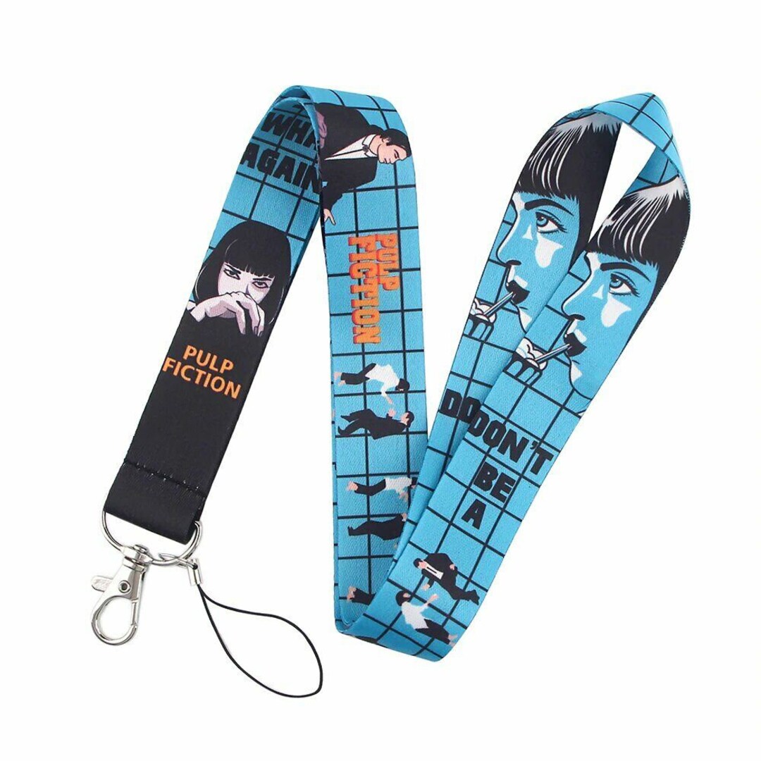 Pulp Fiction 90's Classic Movie Crime Drama Blue Lanyard Keychain Id ...