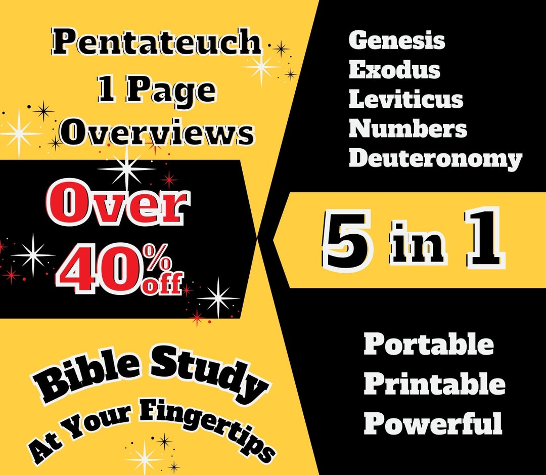 5-in-1 Bible Book Overview Digital Bible Study 5 Powerful Pages of ...
