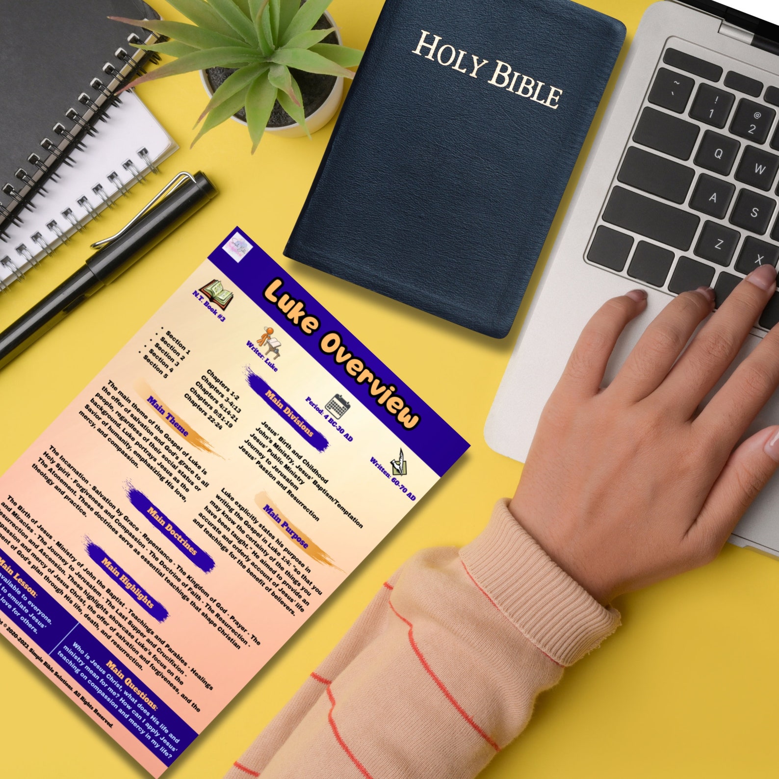 Bible Book Overview Digital Bible Study | 1 Power-packed Page of ...