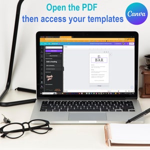 Modern the Bar Sign Templates for Wedding With Wavy Classic Font, Canva ...