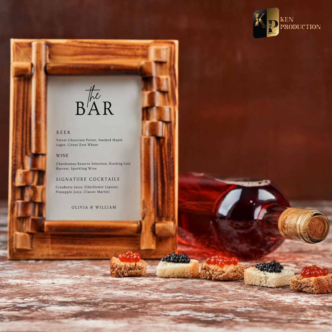 Modern the Bar Sign Templates for Wedding With Wavy Classic Font, Canva ...