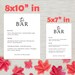 Modern the Bar Sign Templates for Wedding With Wavy Classic Font, Canva ...