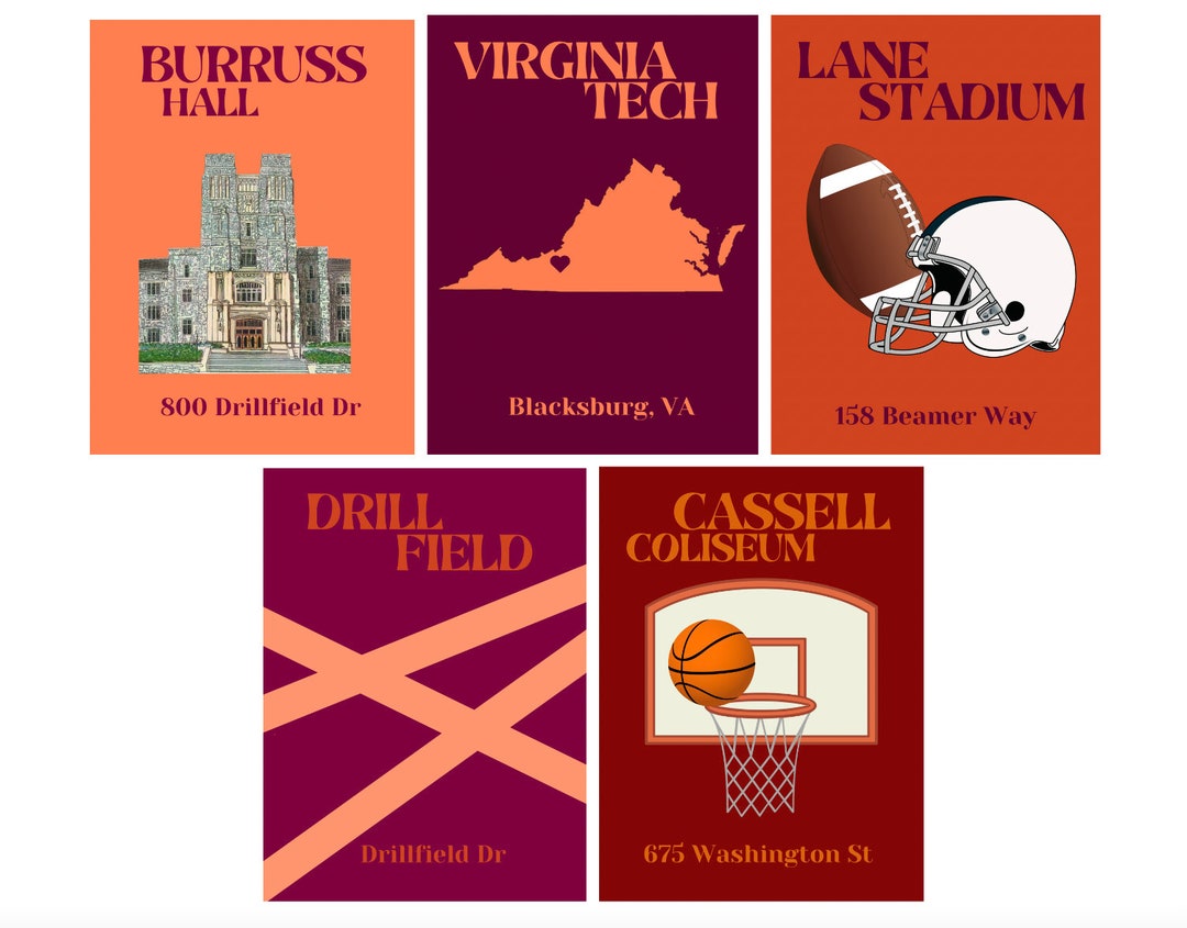 Virginia Tech Trendy Prints - Etsy
