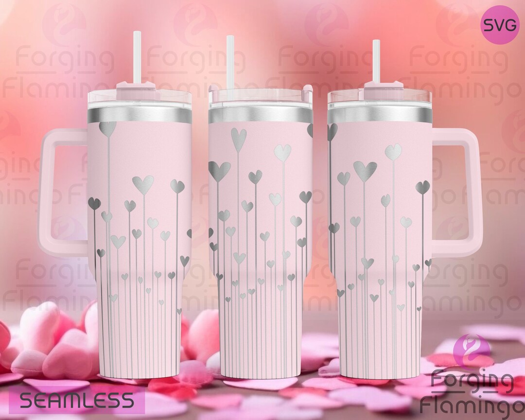 Strings of Hearts Laser Engraved Seamless Full 20/30/40oz Tumbler Wrap ...