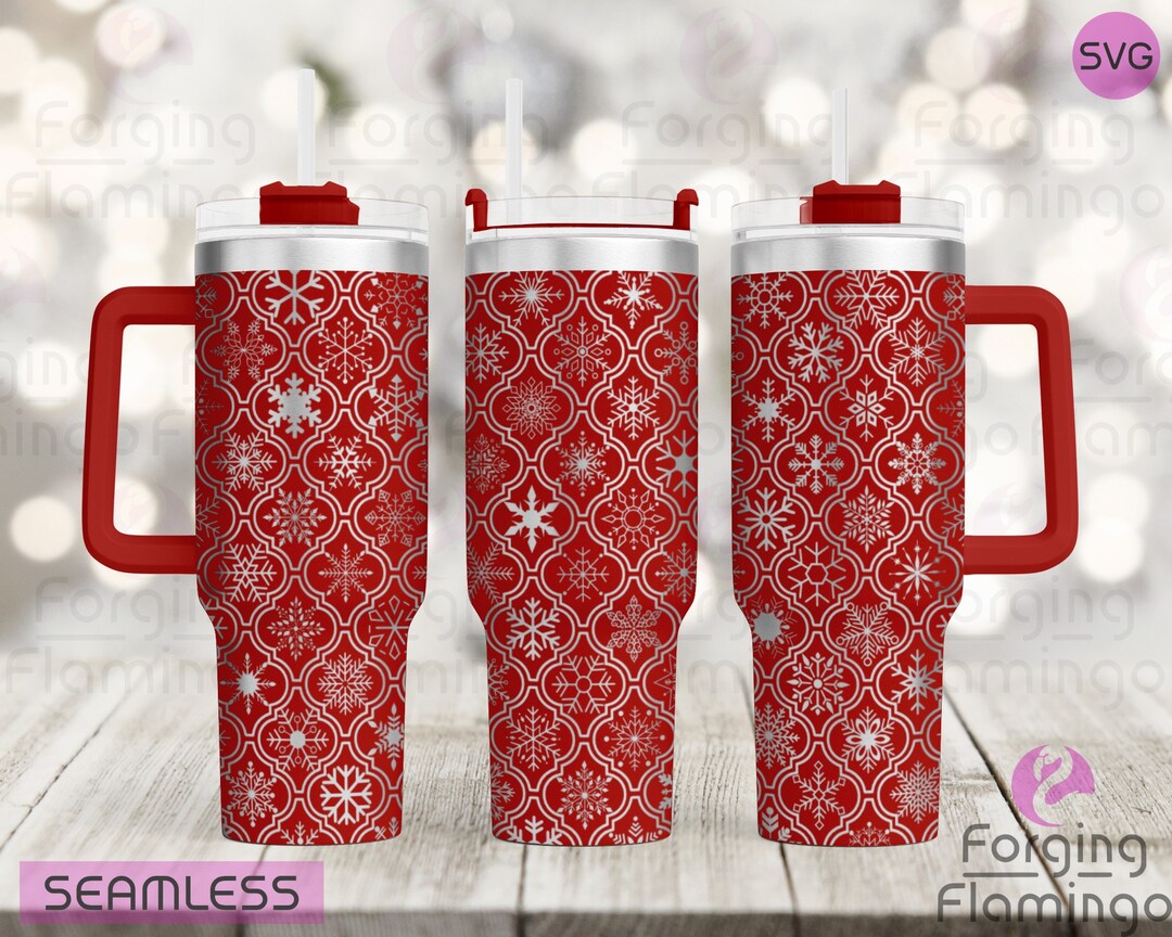 Arabesque Snowflake Tiles Laser Engraved Seamless Full 20/30/40oz ...