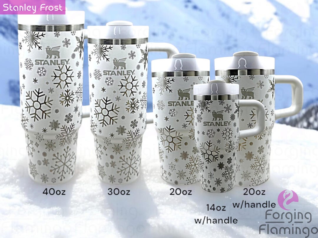 Snowflakes Laser Etched Tumbler - 20/30/40oz Insulated Stainless Steel ...