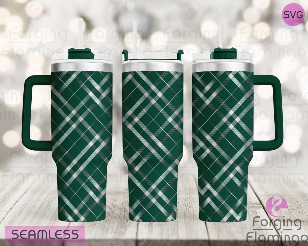 Tartan Plaid Laser Engraved Full 20/30/40oz Tumbler Wrap, Digital ...