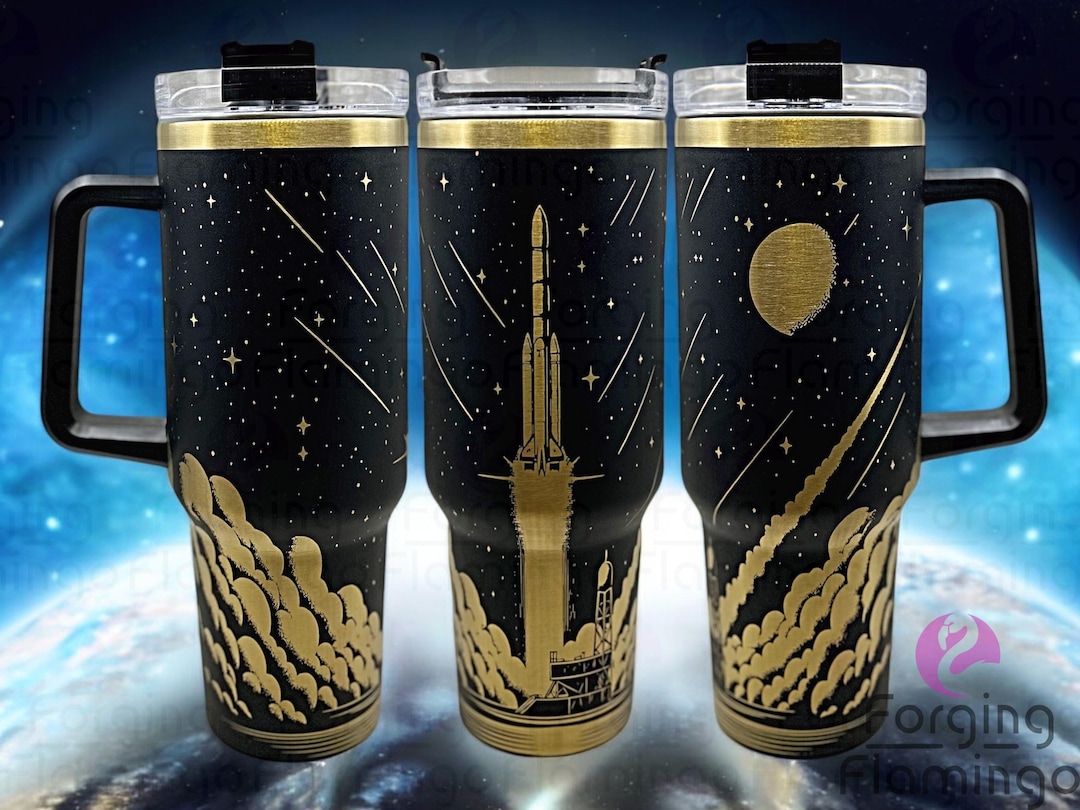 Rocket Launch Laser Etched Seamless 40oz Stainless Steel Insulated ...