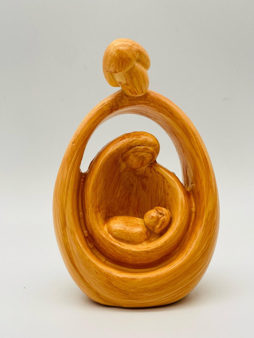Modern Abstract Religious Holy Family Nesting Nativity Art Sculpture ...