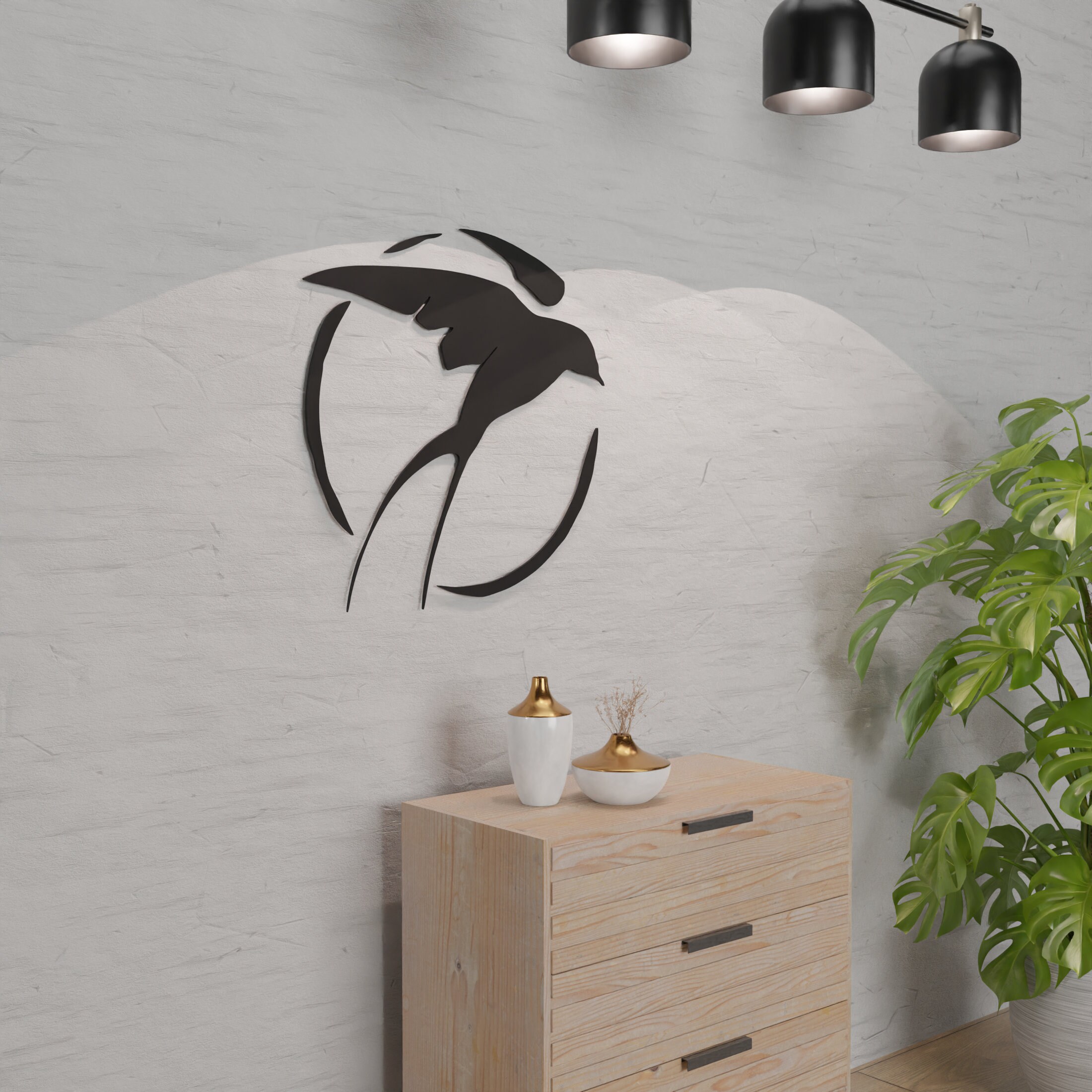 Witcher Logo Symbols Swallow Wall Art Vector SVG DXF Laser Cut Files ...