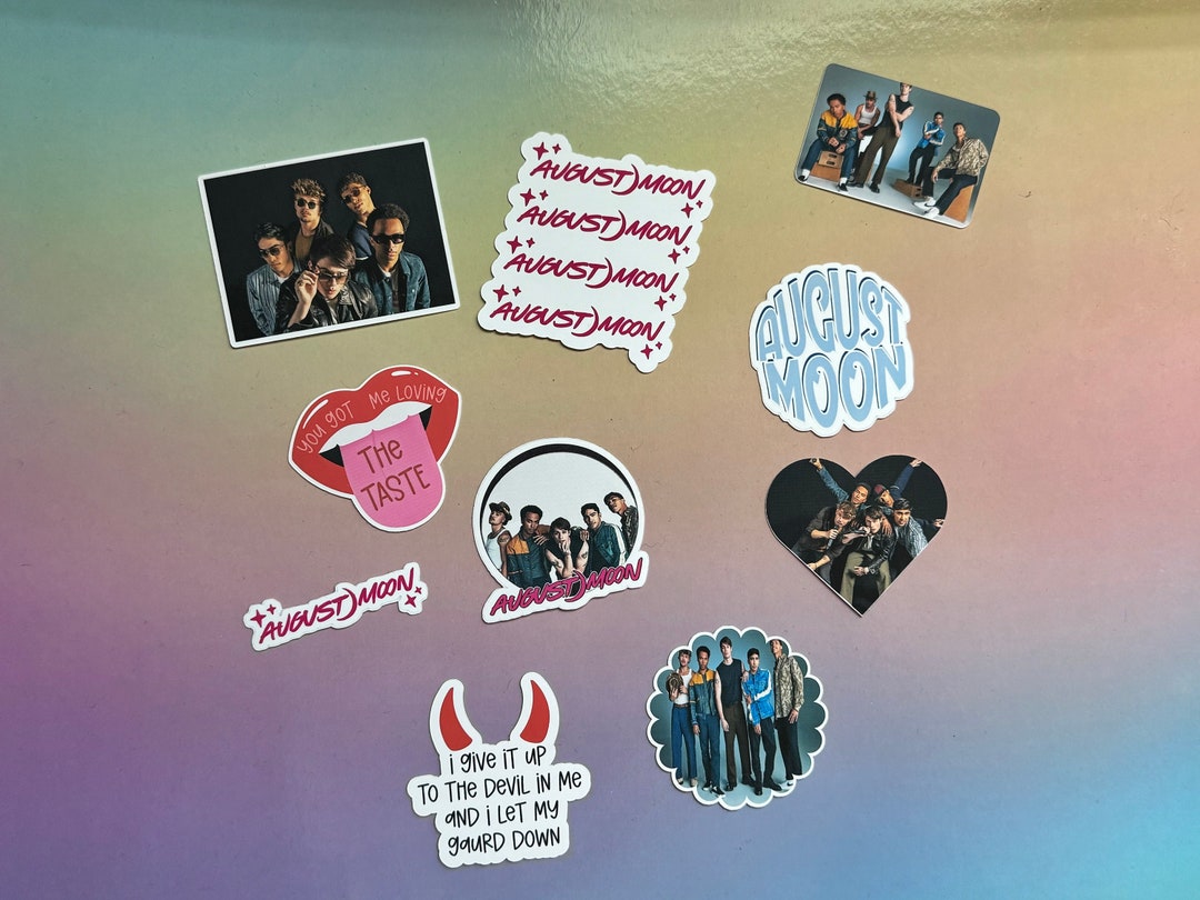 August Moon Band Sticker Set - Etsy