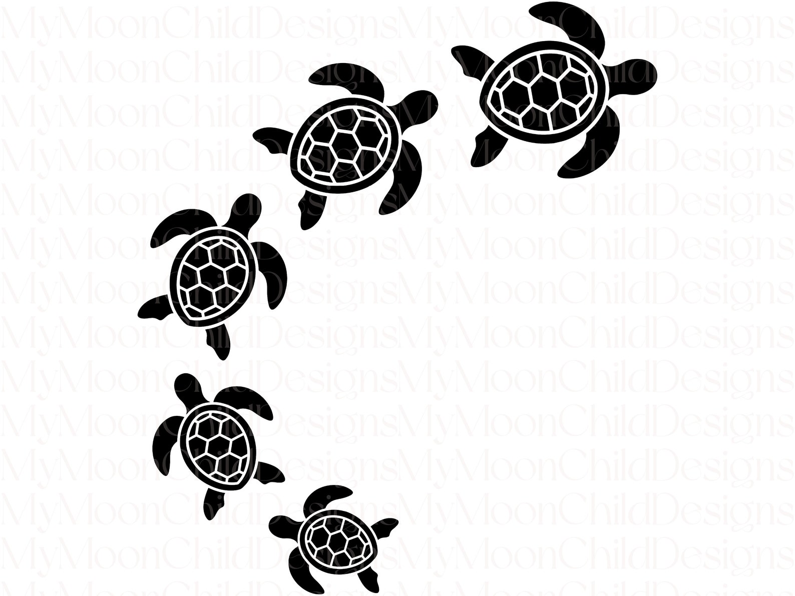 Cute Sea Turtle SVG Ocean Animal SVG Nautical SVG Baby Sea Turtle Svg ...
