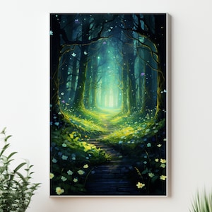 Enchanted Forest Wall Art Enchanted Forest Print Enchanted Forest ...