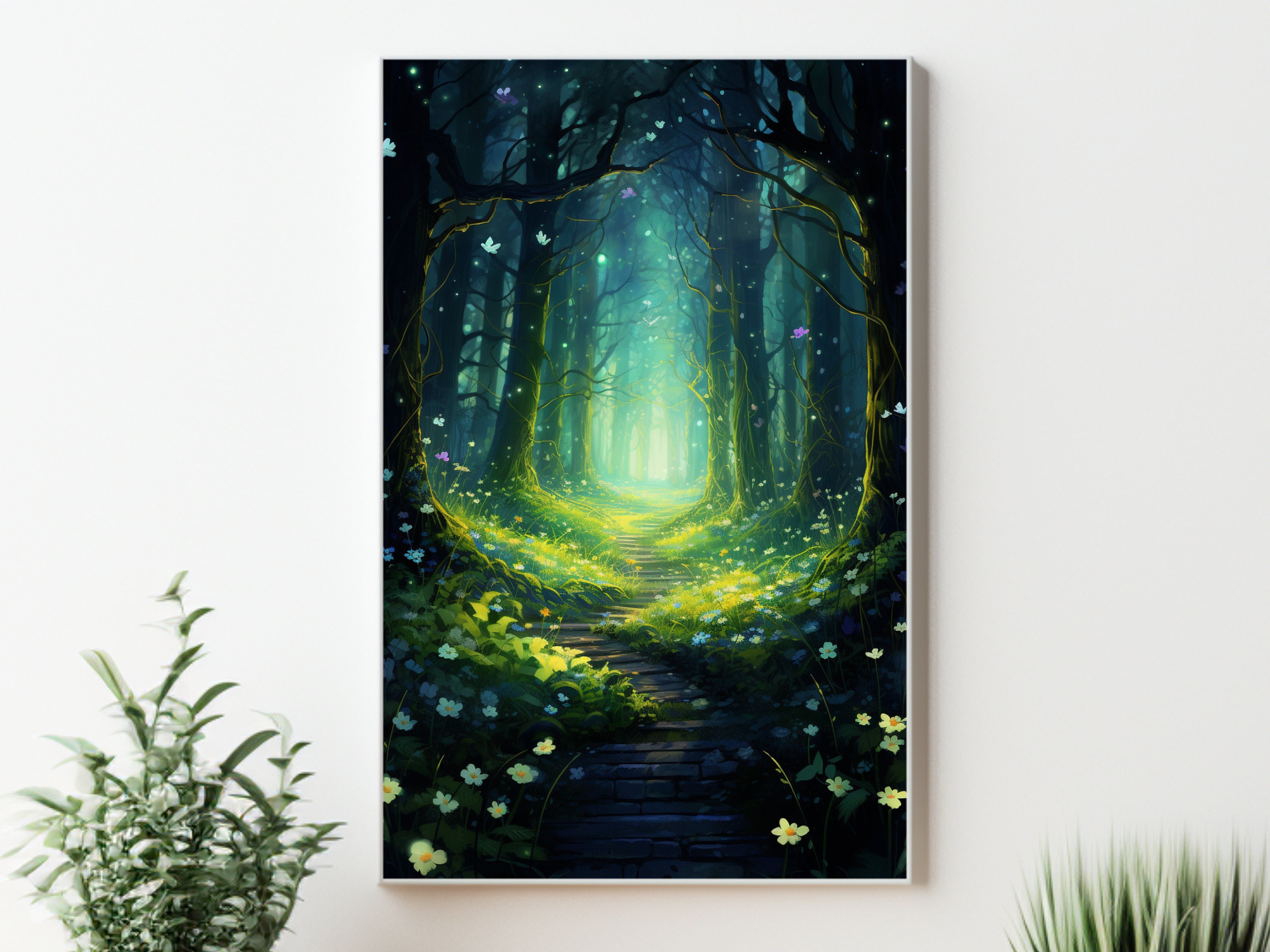 Enchanted Forest Wall Art Enchanted Forest Print Enchanted Forest ...