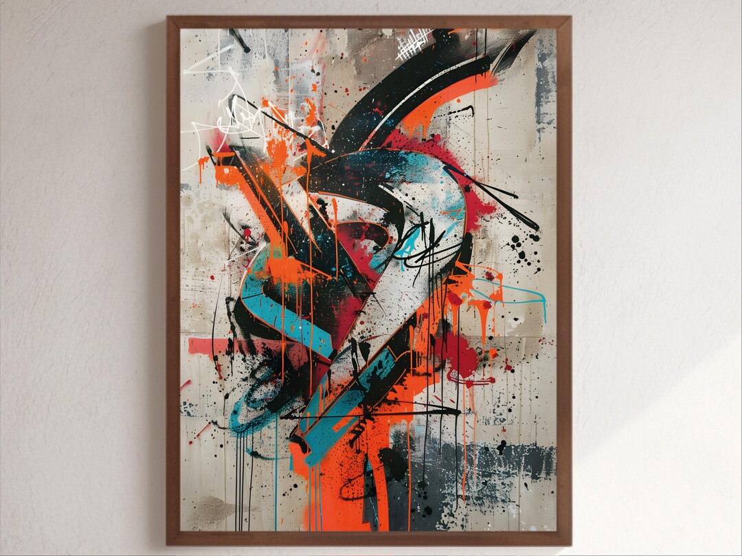 Graffiti Wall Art Printable: Abstract Graffiti Poster (digital Download ...
