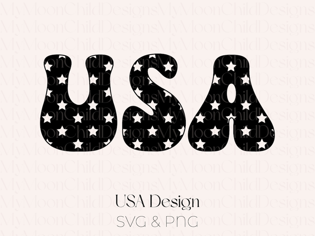 Retro USA Svg Fourth of July Png Retro America Clipart Land of the Free ...