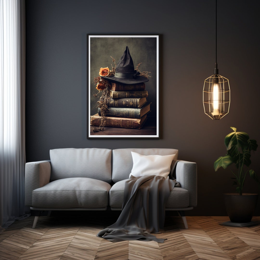 Printable Halloween Wall Art Print Witchy Spells Prints Vintage Neutral ...