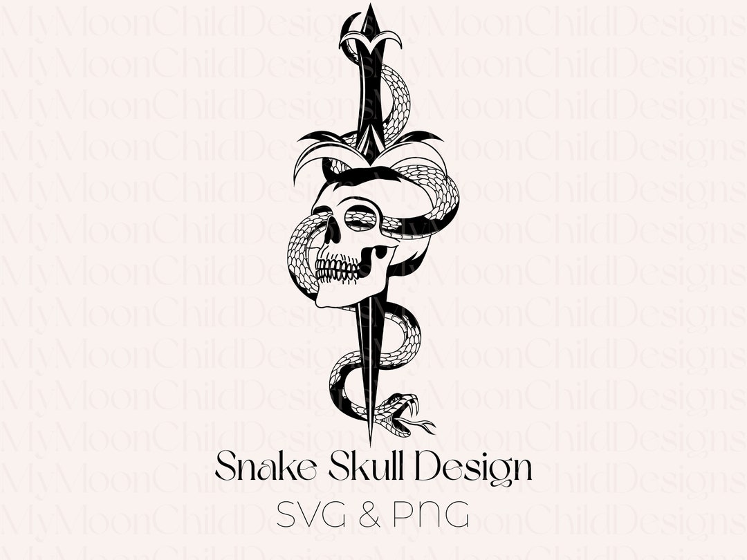 Skull SVG Snake SVG Skull PNG Snake Png Skull Clipart Snake Clipart ...