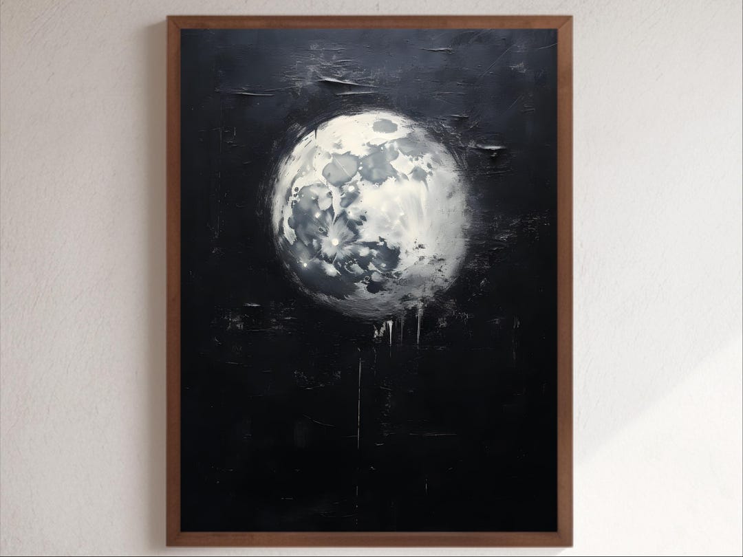 Dark Moon Wall Art: Whimsigoth Decor Printable (digital Download) - Etsy