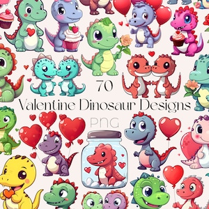 Dinosaur Valentine Clipart Valentine Dinosaur PNG Valentines Day PNG ...