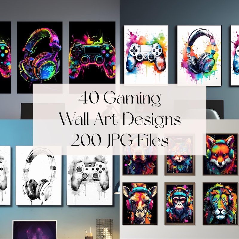 Neon Digital Art Poster - Etsy