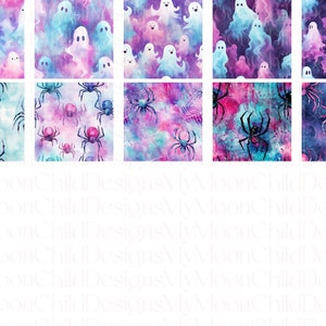Pastel Halloween Digital Paper Cute Halloween Themed Digital Papers ...