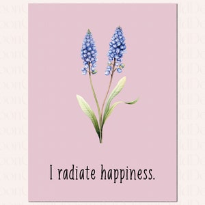 Affirmation Cards Digital Download Floral Printable Affirmation Cards ...