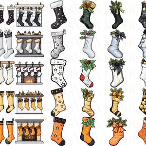 Christmas Stocking Clipart Kawaii Christmas Clipart Christmas Stocking ...