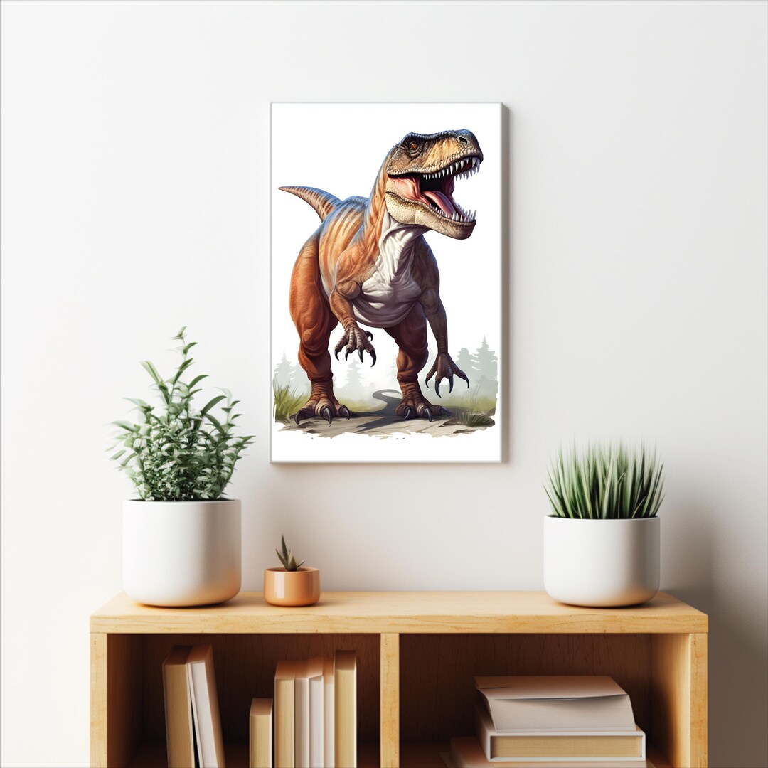 T-rex Wall Art Printable Dinosaur Poster Dino Painting T-rex Print ...