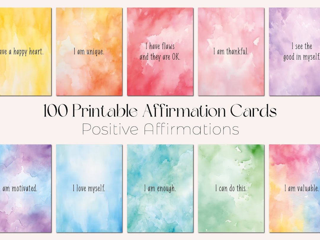Printable Affirmation Cards Digital Affirmation Cards Printable I Am ...