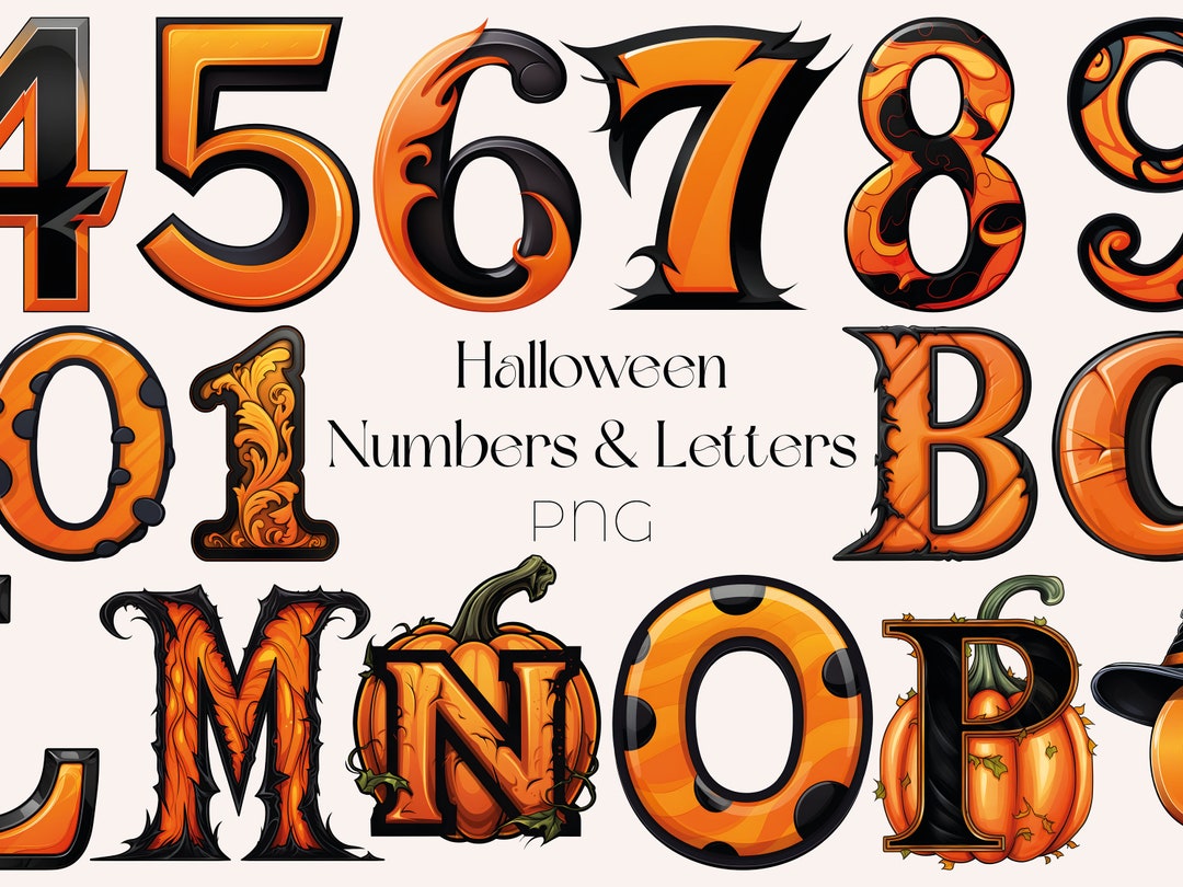Halloween Letters Clipart Halloween Font PNG Cute Halloween Clipart ...