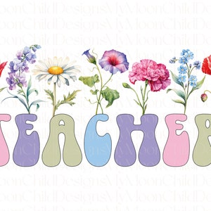 Teacher PNG: Floral Teacher Appreciation Clipart (digital Download) - Etsy