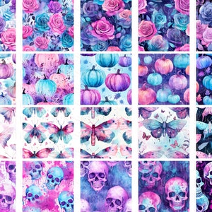 Pastel Halloween Digital Paper Cute Halloween Themed Digital Papers ...
