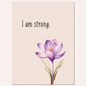 Affirmation Cards Digital Download Floral Printable Affirmation Cards ...