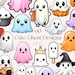 Pastel Halloween Cute Ghost Clipart Bundle Halloween Cute Clipart Cute ...