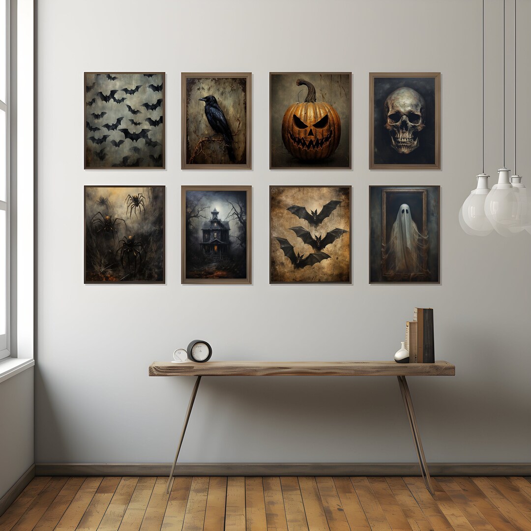 Halloween Printable Art Bundle Halloween Gallery Wall Art Set Halloween ...