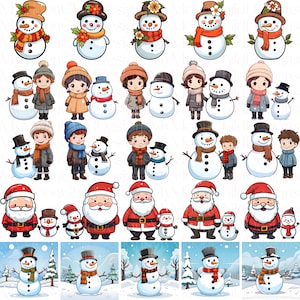 Cute Snowman Clipart Snowman Face Clipart Kawaii Snowman Clipart ...