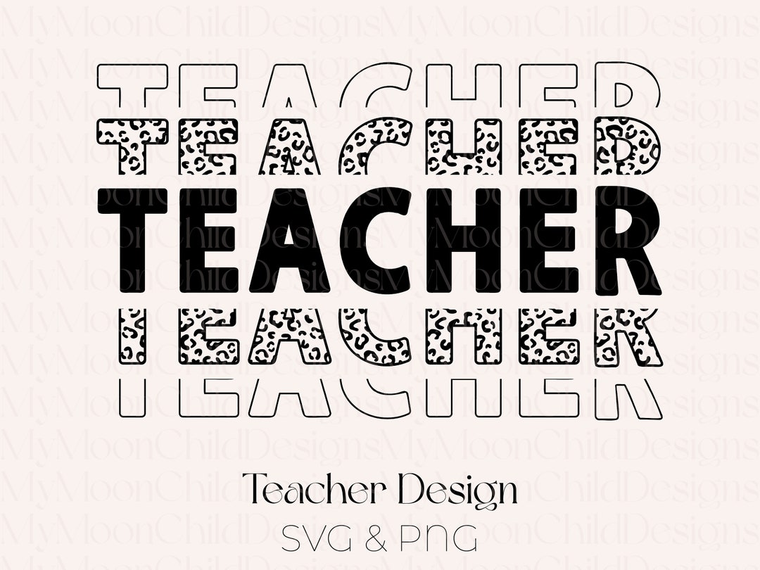 Leopard Teacher SVG Leopard SVG Teacher PNG Teacher Gift for Teacher ...