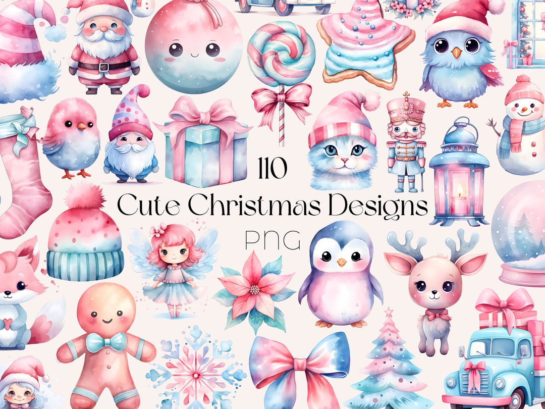 Cute Pastel Christmas Clipart Cute Christmas Clipart Cute Pastel ...