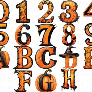 Halloween Letters Clipart Halloween Font PNG Cute Halloween Clipart ...