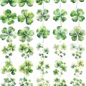 Shamrock Clipart Bundle St Patricks Day Wreath Clipart Watercolor ...